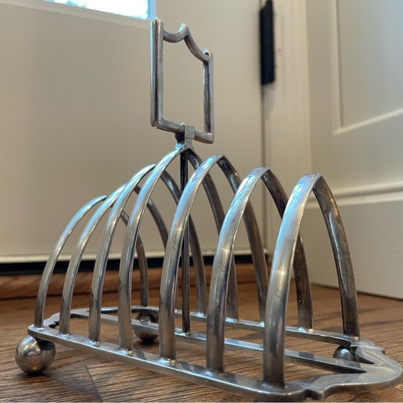 Other | Antique Silver Plated Toast Rack 7 Bar 6 Slice Jh Potter Of ...